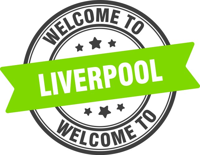 Welcome to liverpool stamp round sign Royalty Free Vector