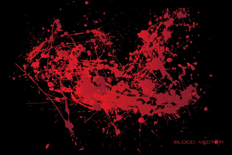 Blood splatter isolated on white background design