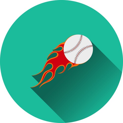 Fire baseball Royalty Free Vector Image - VectorStock