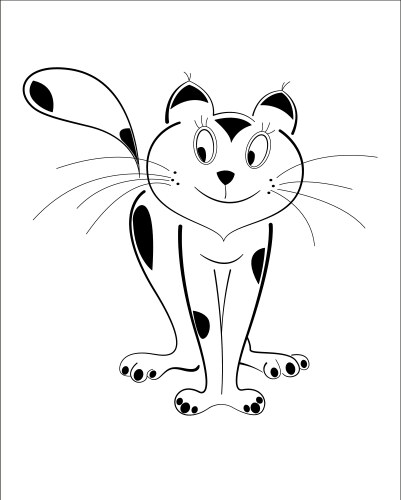 Cartoon Cat Outline Vector Images (over 31,000)