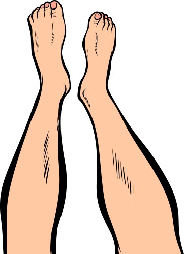 Feet on the scale Royalty Free Vector Image - VectorStock