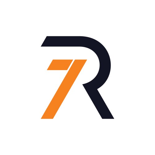 Letter r simple circle logo Royalty Free Vector Image