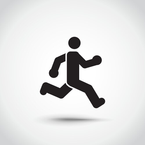 Run icon running man on white background Vector Image