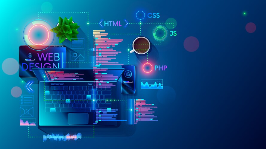 Programming web banner Royalty Free Vector Image