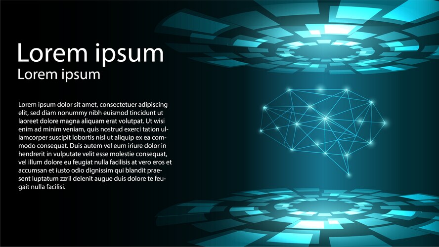 Tech background with quantum computer text Vector Image