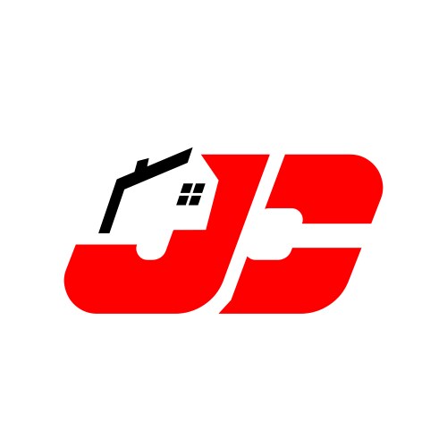 Initial letter jc house real estate logo Vector Image