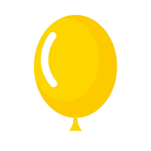 Yellow balloon isolated Royalty Free Vector Image