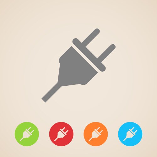 Power plug icon cartoon electric energy supply Vector Image