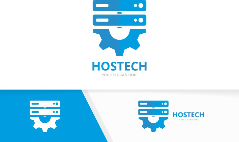 Host and open book logo combination server Vector Image
