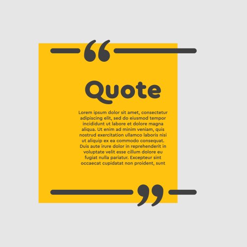 Quote blank template for text with shadow Vector Image