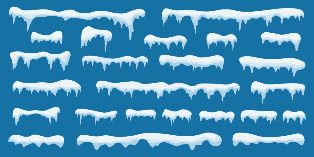 Set of ice caps Royalty Free Vector Image - VectorStock