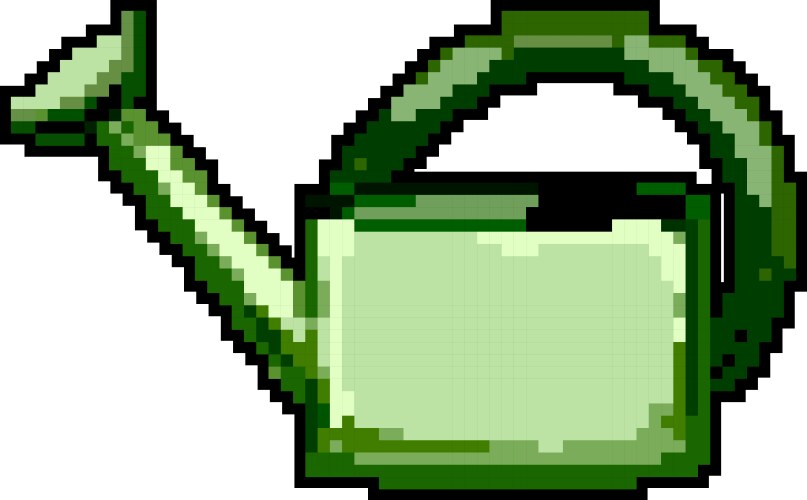 Agriculture garden sprayer game pixel art Vector Image