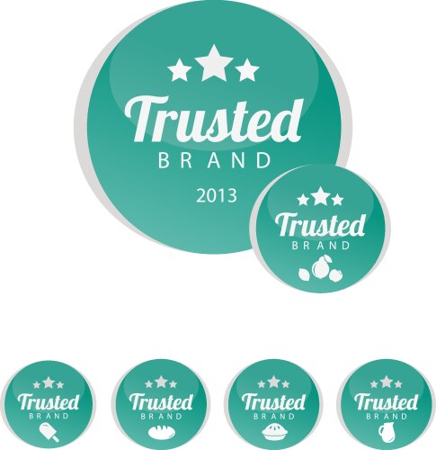 Trusted brand stamp sign seal Royalty Free Vector Image