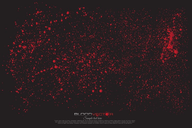 Abstract blood splatter isolated on white Vector Image