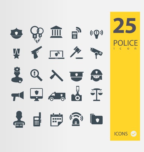 Set flashlight british police helmet Royalty Free Vector