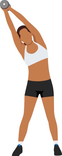 Young woman doing morning workout people activity Vector Image