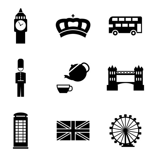 London symbols Royalty Free Vector Image - VectorStock
