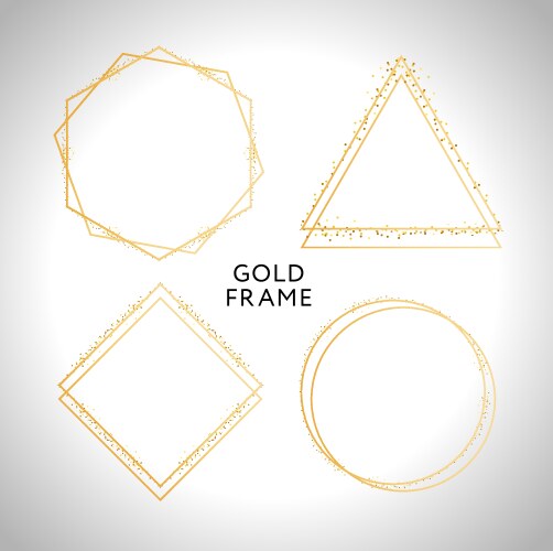 Golden frame set Royalty Free Vector Image - VectorStock