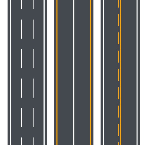 Straight roads seamless pattern background Vector Image