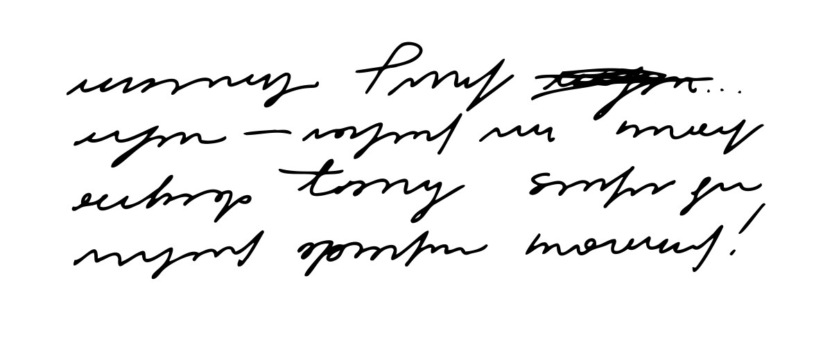 Handwritten unreadable illegible text Royalty Free Vector