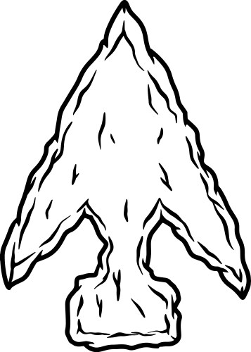 Stone arrowhead design element for poster card Vector Image