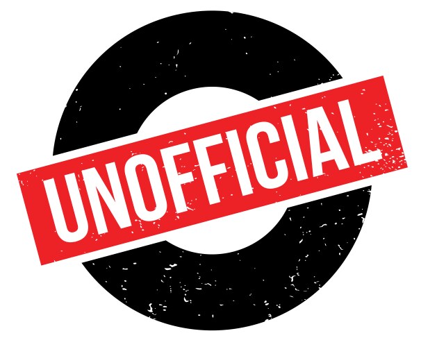 Unofficial rubber stamp Royalty Free Vector Image