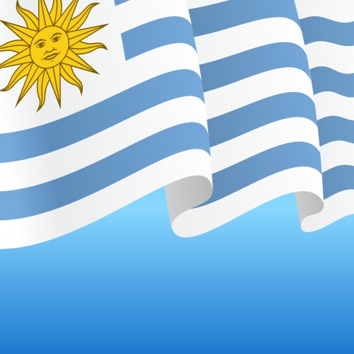 Uruguay flag Royalty Free Vector Image - VectorStock