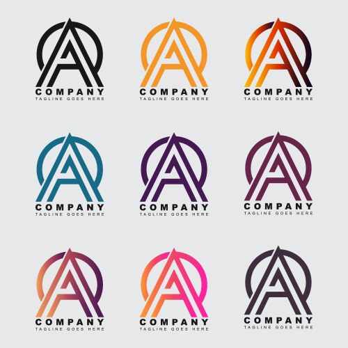 Creative letter a logo design template Royalty Free Vector