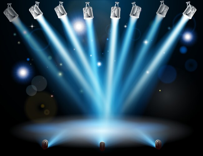 Dance floor or stage lights Royalty Free Vector Image