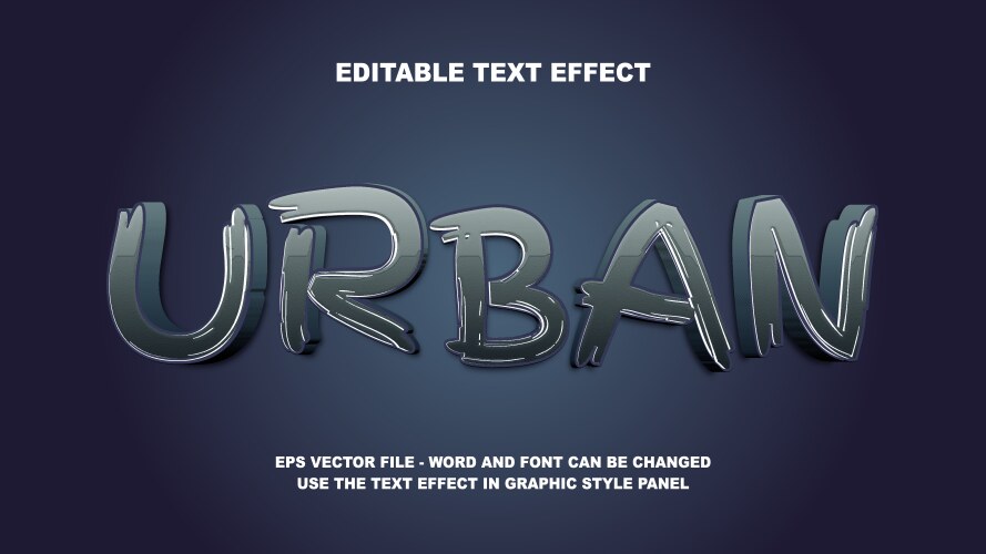 Editable text effect teams 3d template Royalty Free Vector