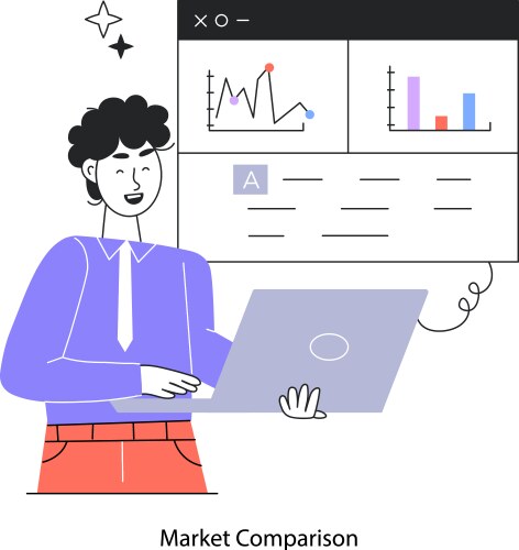Data comparison Royalty Free Vector Image - VectorStock