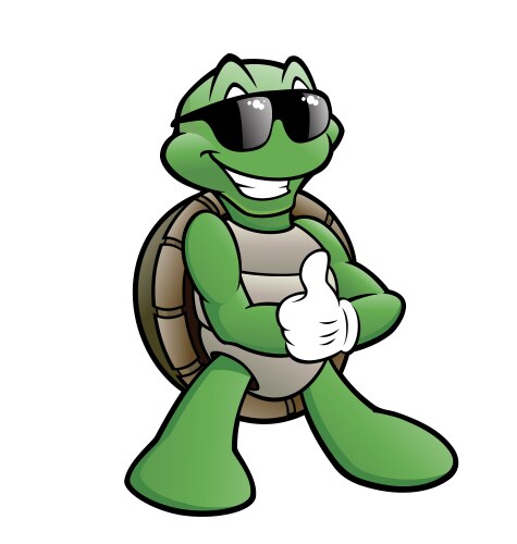 Smiling turtle cartoon Royalty Free Vector Image