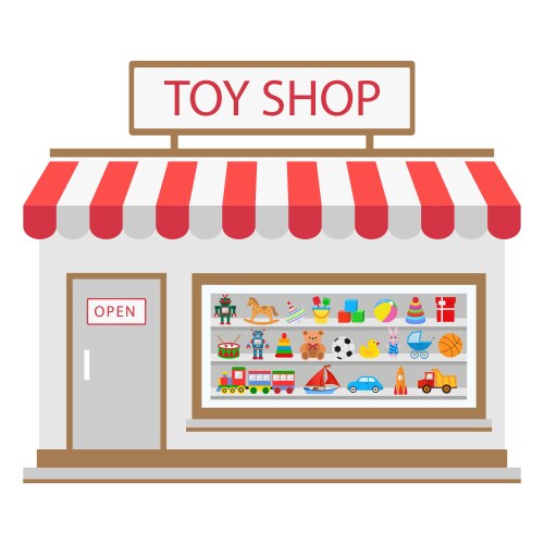Banner for toy shop Royalty Free Vector Image - VectorStock