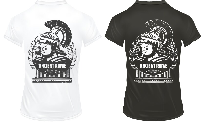 Vintage monochrome roman empire labels set Vector Image