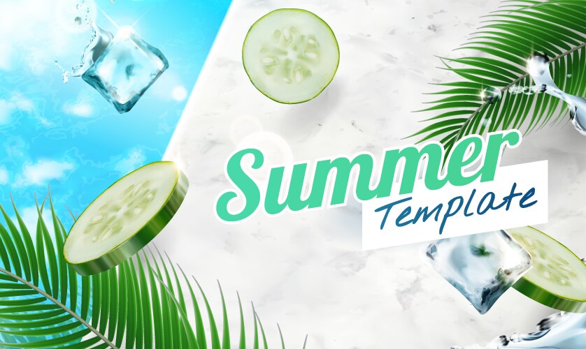 Stay cool summer template Royalty Free Vector Image
