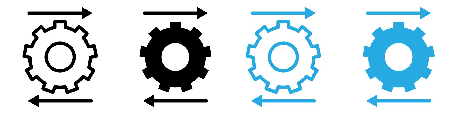 Process method step procedure or workflow logo Vector Image