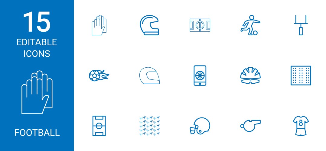 12 football icons Royalty Free Vector Image - VectorStock
