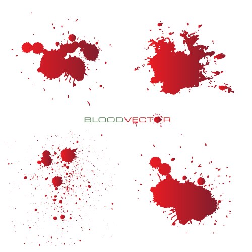 Blood splatter isolated on white background design