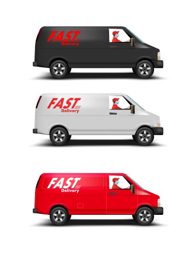 Delivery van as commercial transport for shipping Vector Image