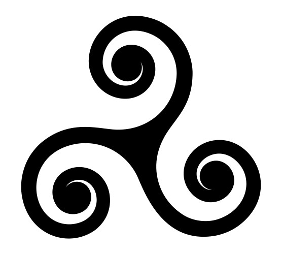 Breton and celtic original triskel symbol Vector Image