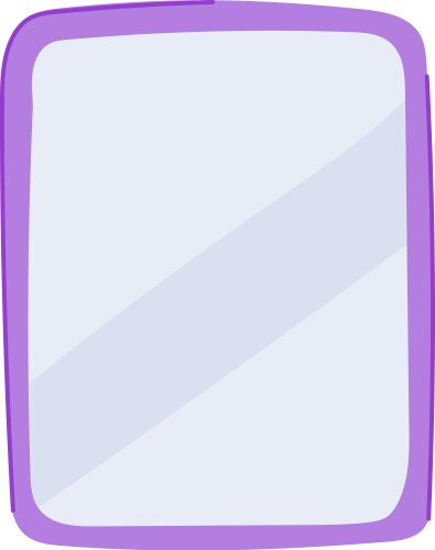 Reflection compact mirror cartoon Royalty Free Vector Image