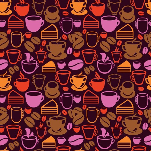 Tea seamless pattern background Royalty Free Vector Image