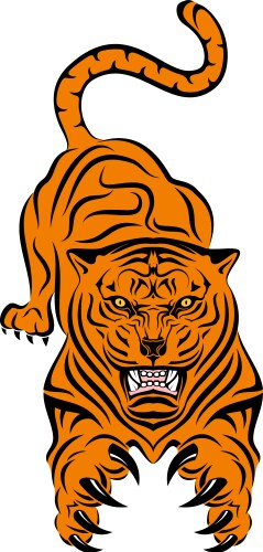 Tiger 0006 Royalty Free Vector Image - VectorStock