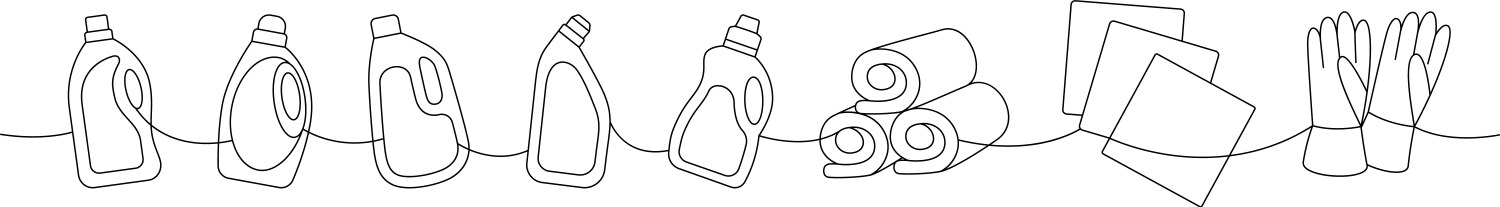 Hand with toilet cleaner one line colored Vector Image
