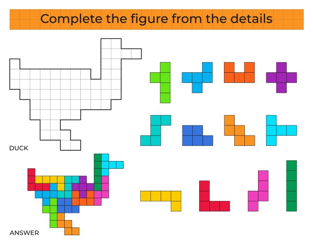 Complete the figure puzzle game with sparrow Vector Image