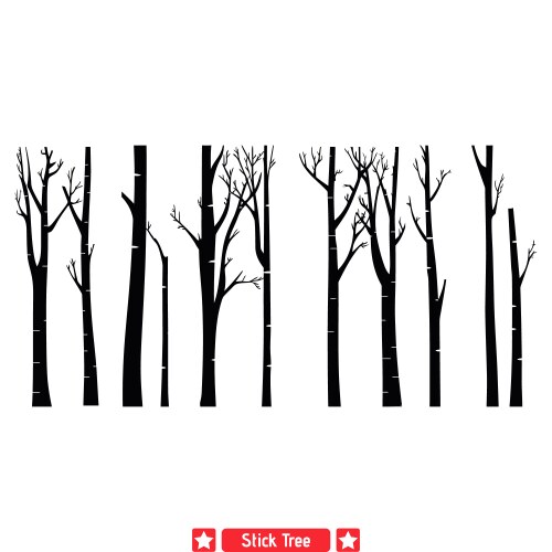 Unity in diversity diverse stick tree set Vector Image