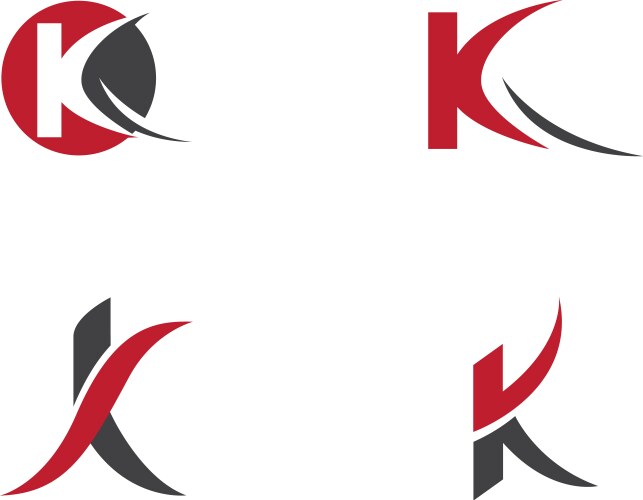 Ek letter logo design creative Royalty Free Vector Image