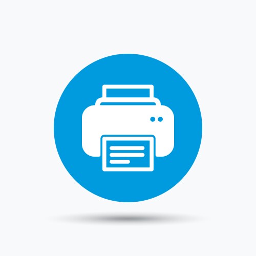 Printer icon print documents technology sign Vector Image