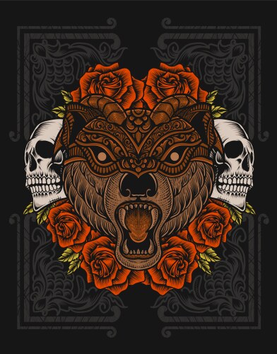 Bear Skull Vector Images (over 1,300)