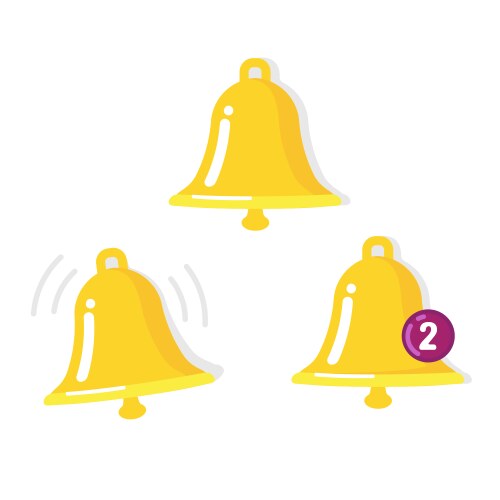 Ring bell cartoon Royalty Free Vector Image - VectorStock